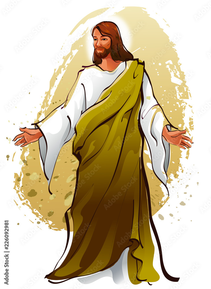 Jesus Christ blessing Stock Vector | Adobe Stock