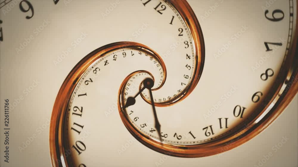 Rotating spiral of clock from numbers abstract seamless animation Stock ...