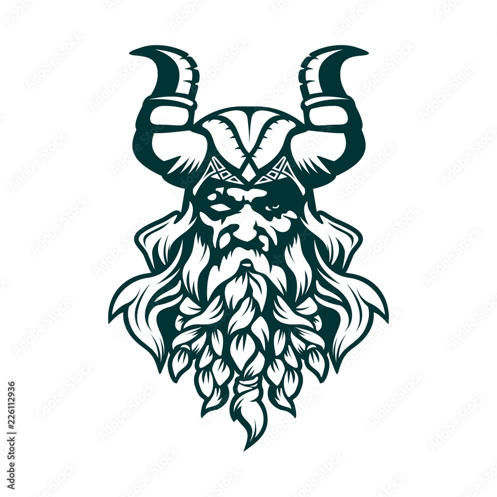 Norse God Odin vector template Stock Vector | Adobe Stock