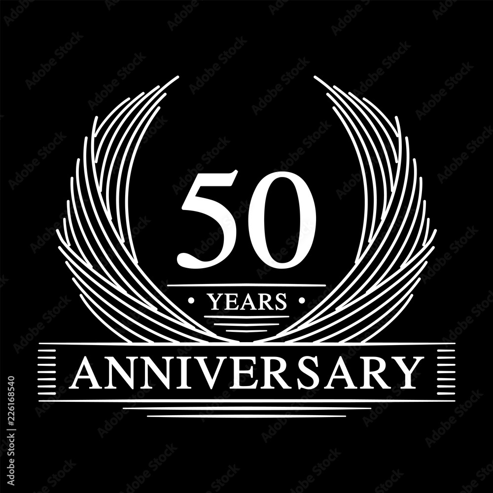 50 years design template. 50th anniversary. Vector and illustration ...
