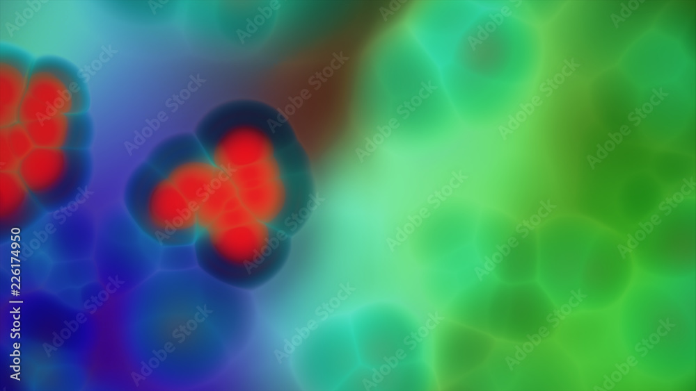 Smallest particle of an atom..Technical illustration of molecular bond ...