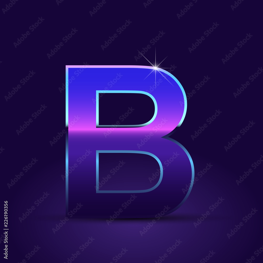 Purple Letter B