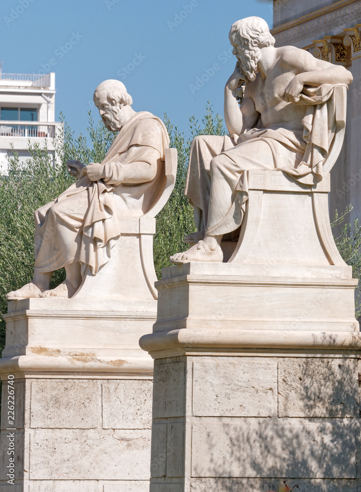 Socrates And Plato Statues
