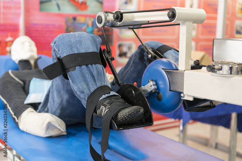 Simulator for leg rehabilitation. rehabilitation of injured limbs ...