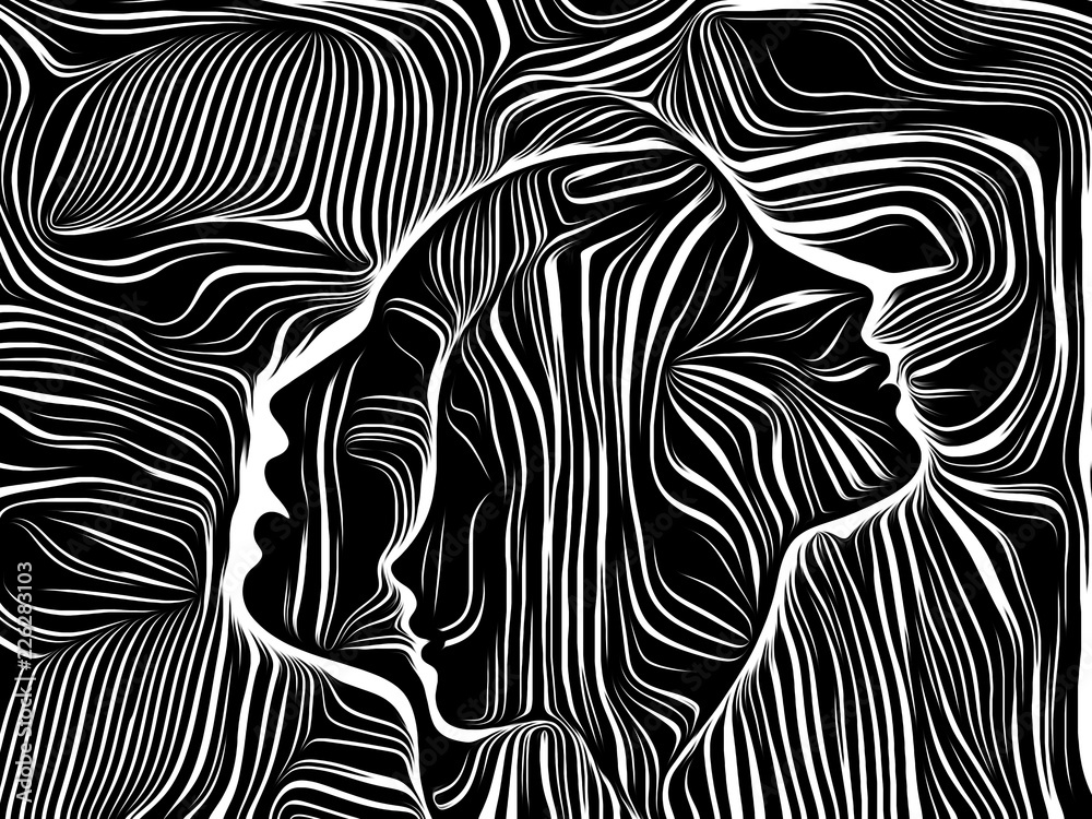 Unfolding of Inner Lines Stock Illustration | Adobe Stock