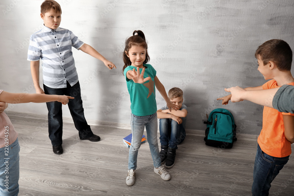 Little girl protecting her classmate from bullying in school Stock ...