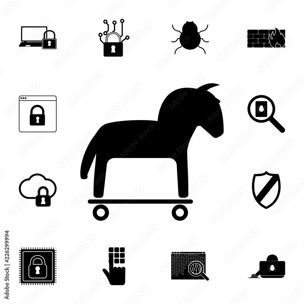 Trojan icon. Detailed set of cyber security. Premium graphic design ...