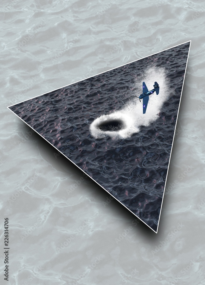 Bermuda triangle, illustration Stock Photo | Adobe Stock