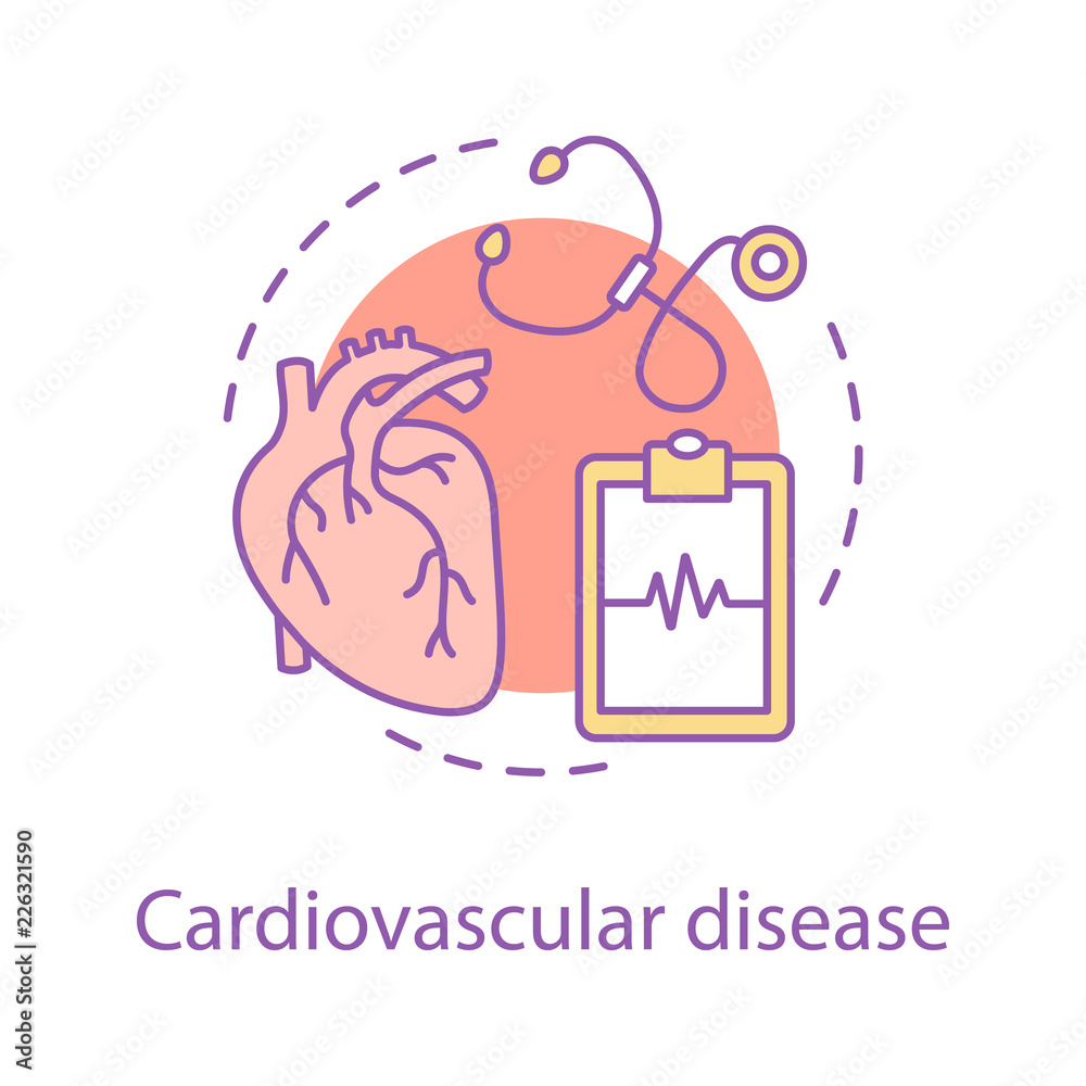Cardiovascular disease concept icon Stock Vector | Adobe Stock