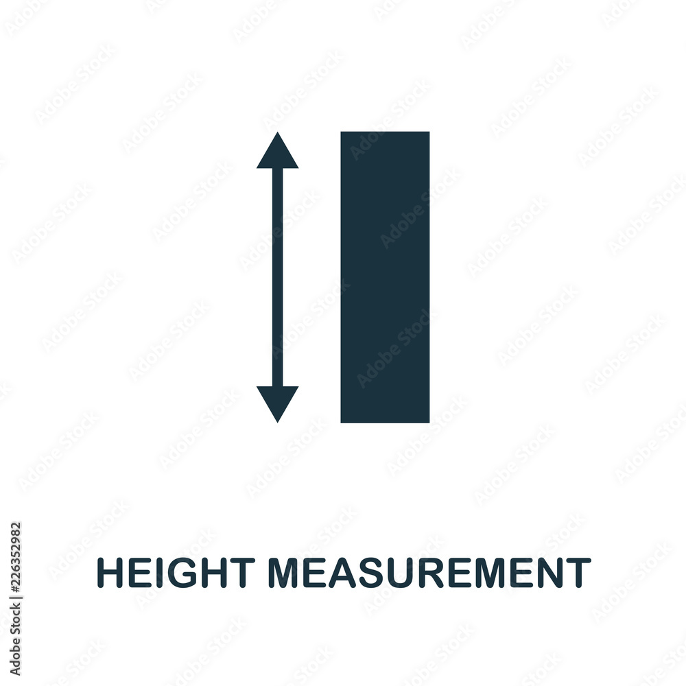 Height Measurement icon. Monochrome style design from measurement icon ...