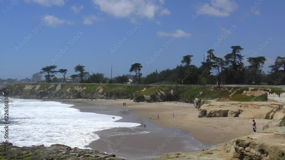 Santa Cruz, Steamer Lane West Side, California, USA. Steamer Lane is a ...