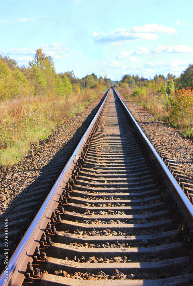 Railway Track With Train