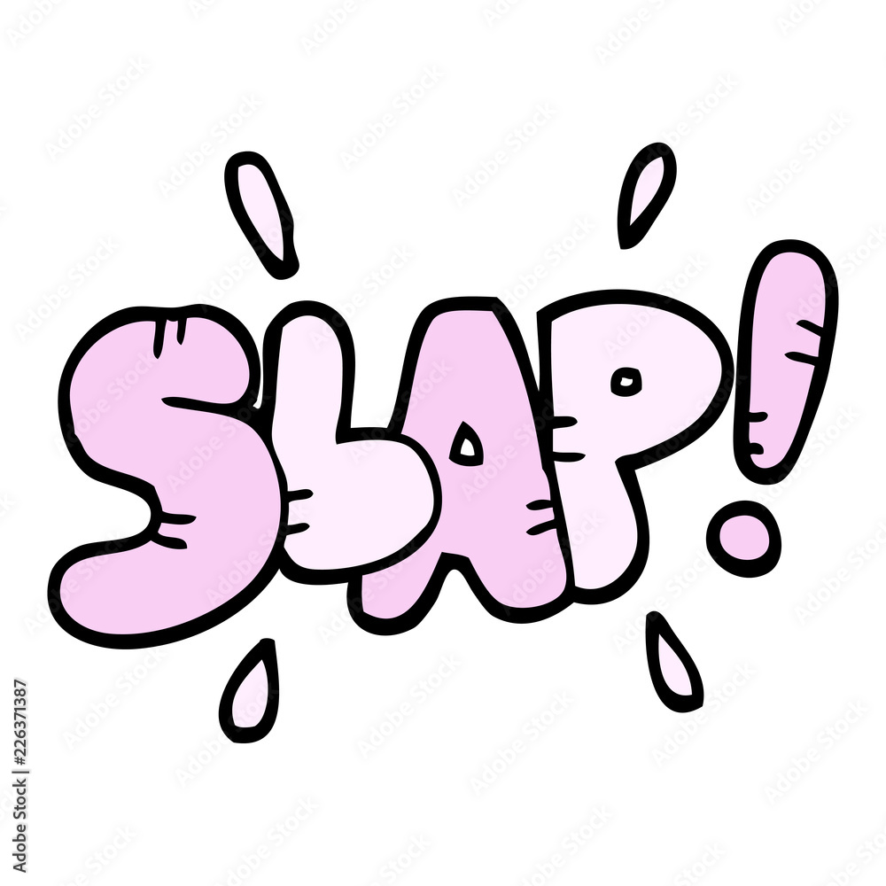 hand drawn doodle style cartoon slap symbol Stock Vector | Adobe Stock