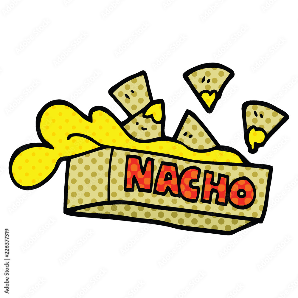 comic book style cartoon nacho box Stock Vector | Adobe Stock