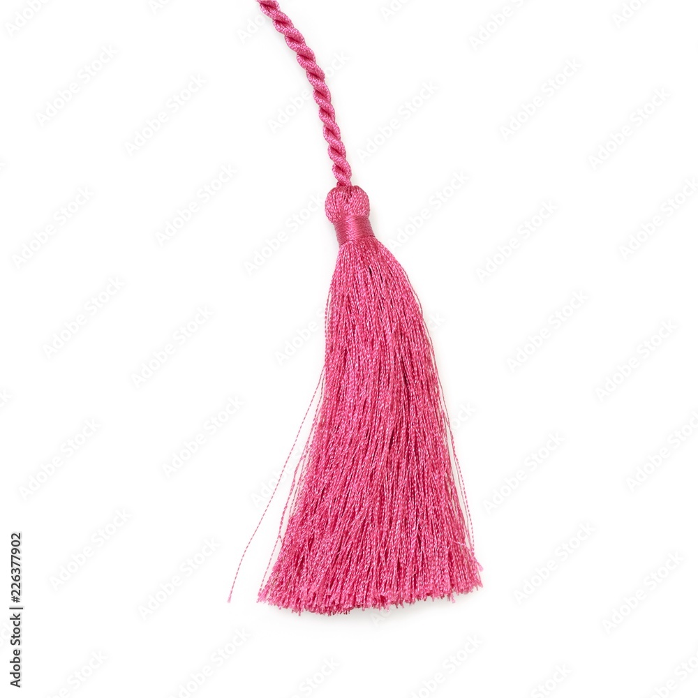 Silk tassel isolated on white background for creating graphic concepts ...