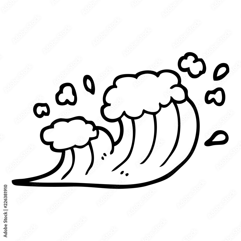 Cartoon Waves Crashing