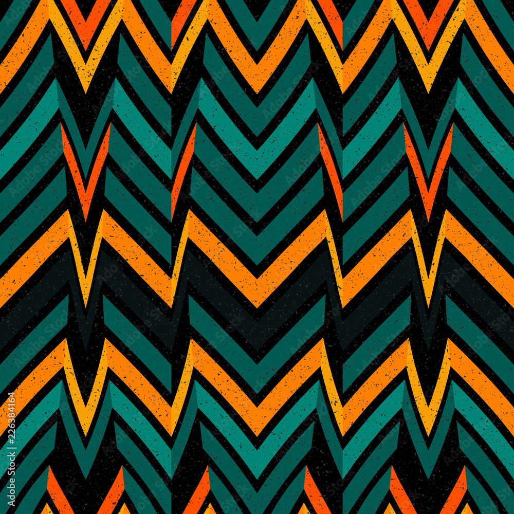 Abstract seamless pattern of lines and angles. Optical illusion of ...