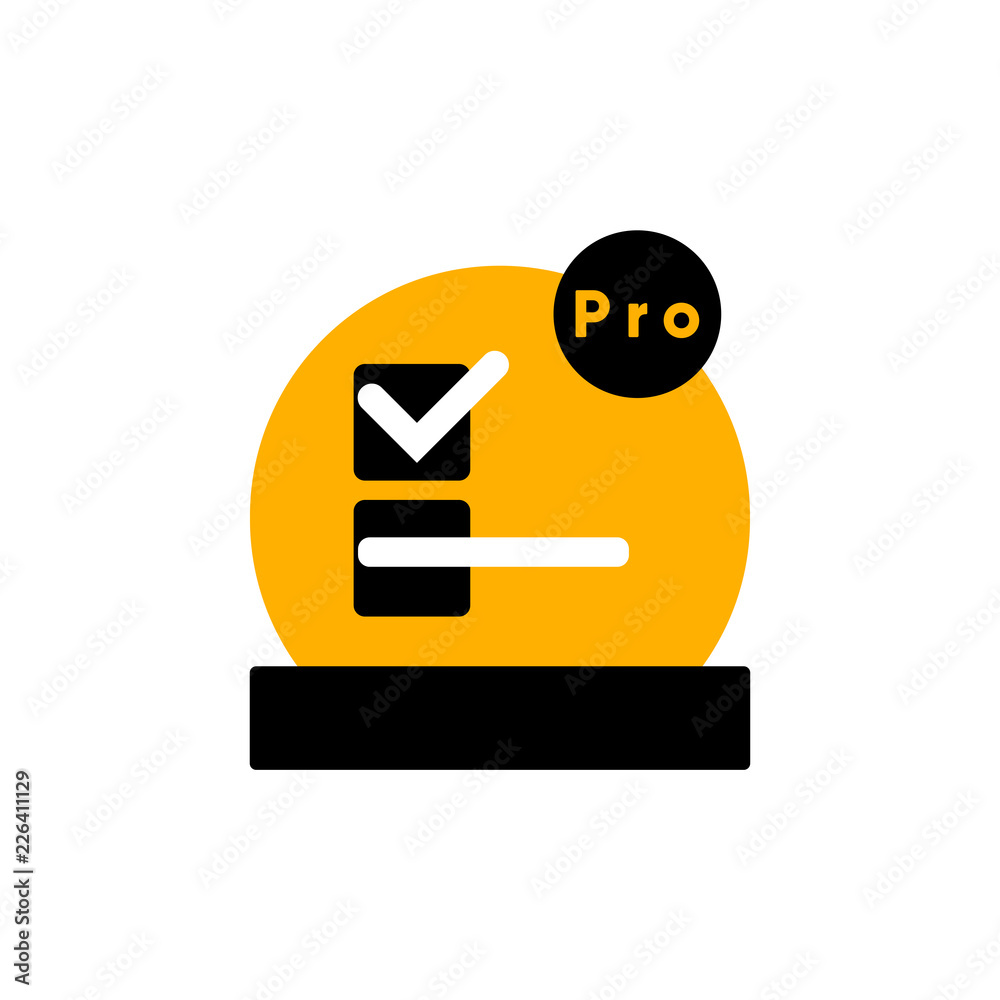 Checklist mobile app icon Stock Vector | Adobe Stock