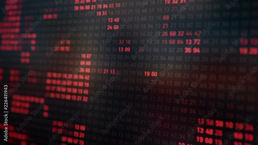 Technological background with representation of binary code. Binary digits in different ...