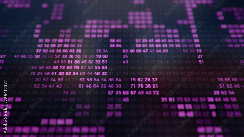 Technological background with representation of binary code. Binary digits in different ...