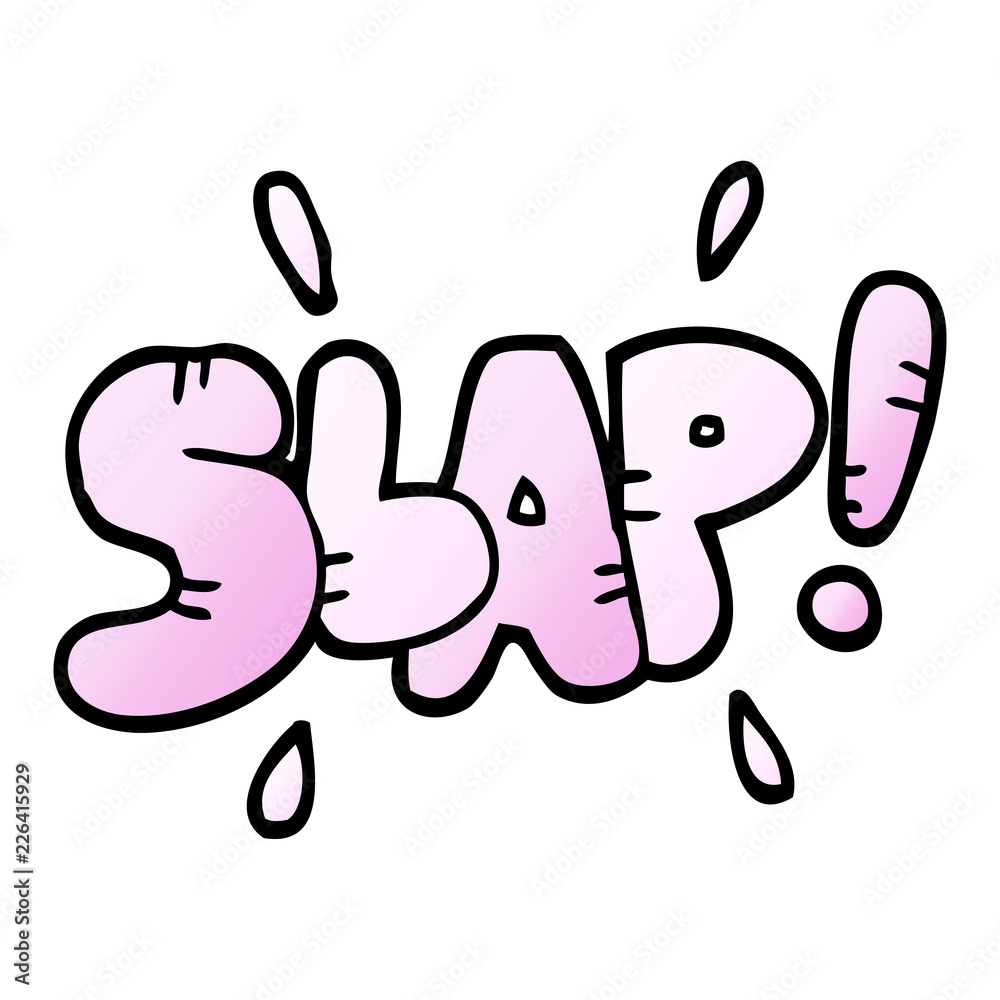 vector gradient illustration cartoon slap symbol Stock Vector | Adobe Stock