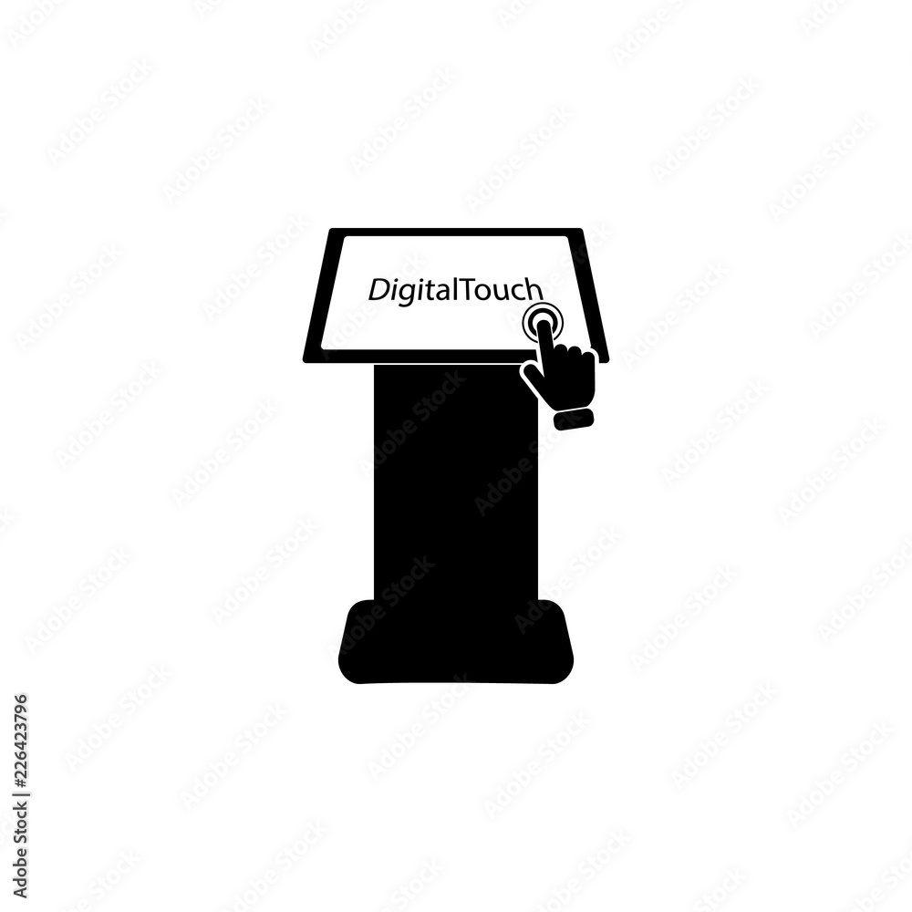 Touch Screen Kiosks, Digital Touch System on touch screen icon. Element ...