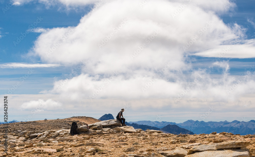 Man sitting down, focused, concentrated, thinking, planning for ...
