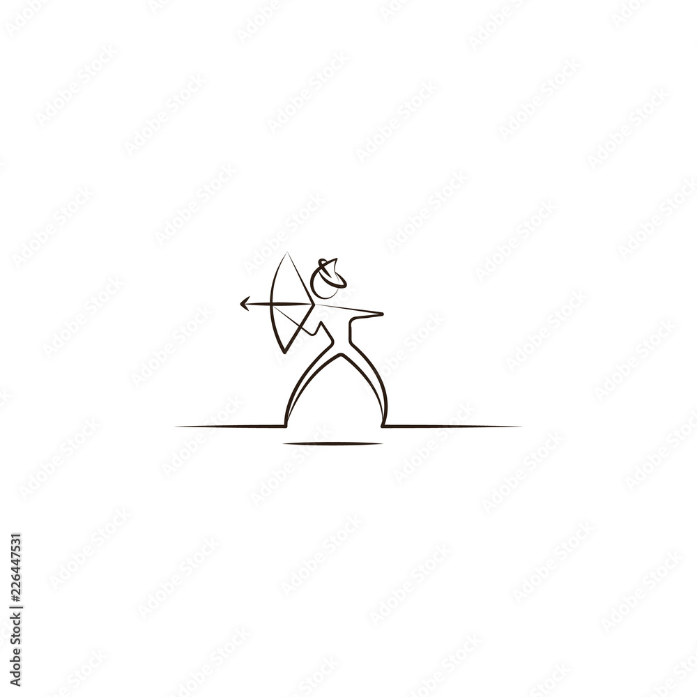 Arabian man archer icon. Element of desert icon for mobile concept and ...