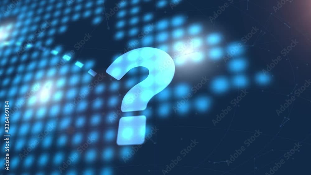 Vidéo Stock question mark sign faq icon animation blue digital world ... Vidéo Stock question mark sign faq icon animation blue digital world ...