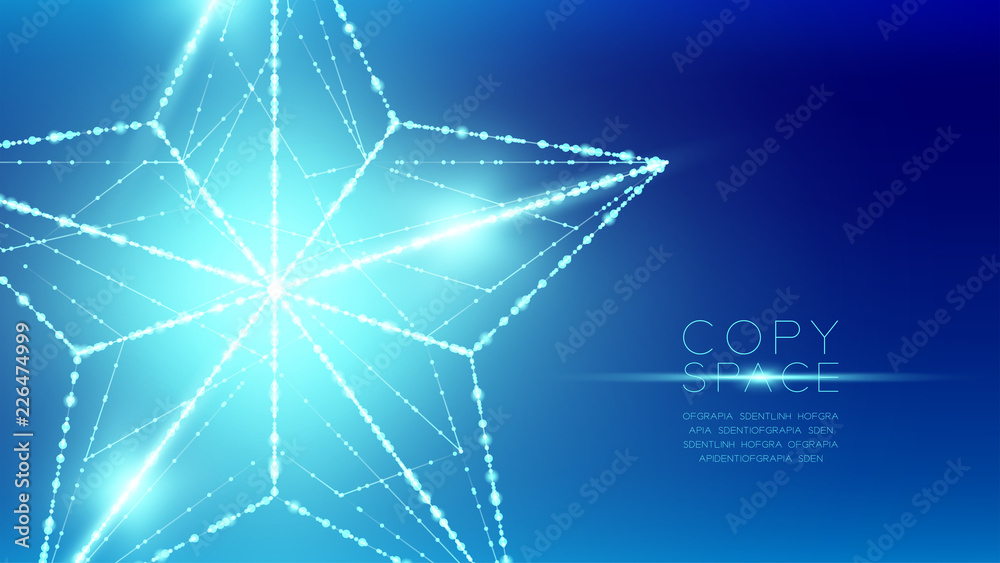 Christmas Star wireframe polygon bokeh light frame structure and lens ...
