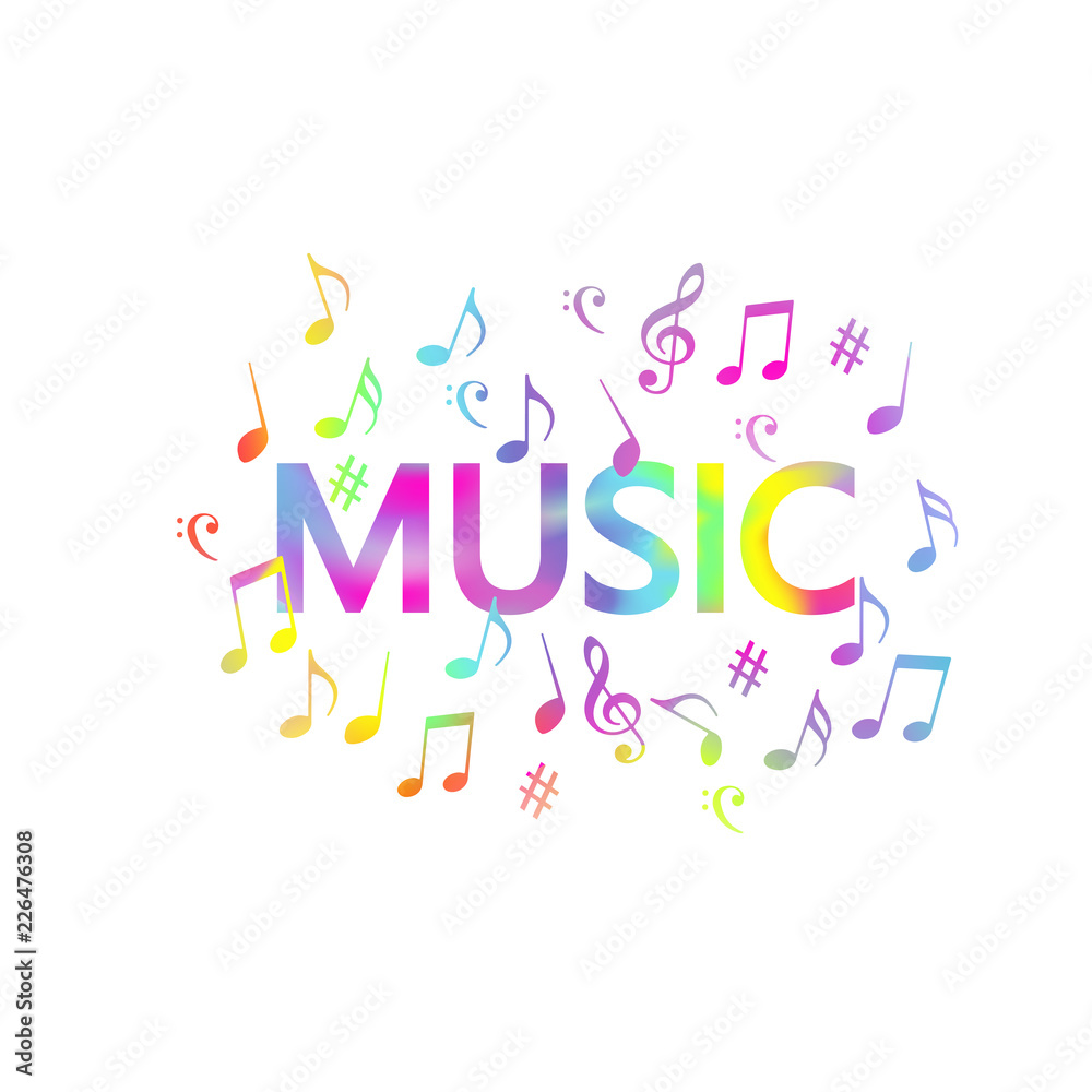 Music Notes Word Art