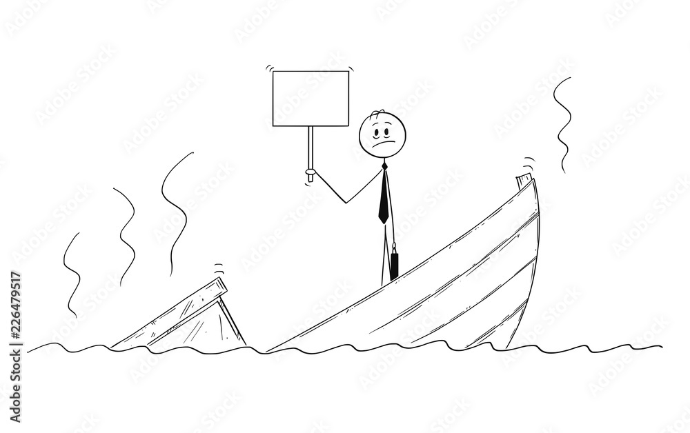 Cartoon stick drawing conceptual illustration of politician or ...