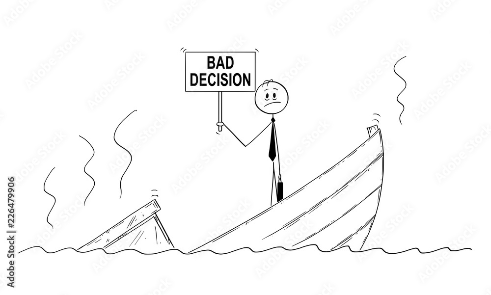 Cartoon stick drawing conceptual illustration of businessman, manager ...