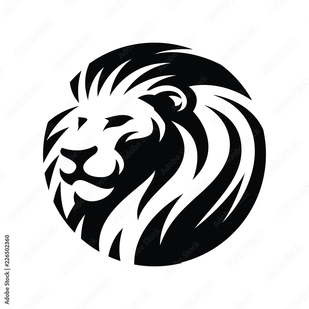 lion head circle icon illustration Stock Vector | Adobe Stock