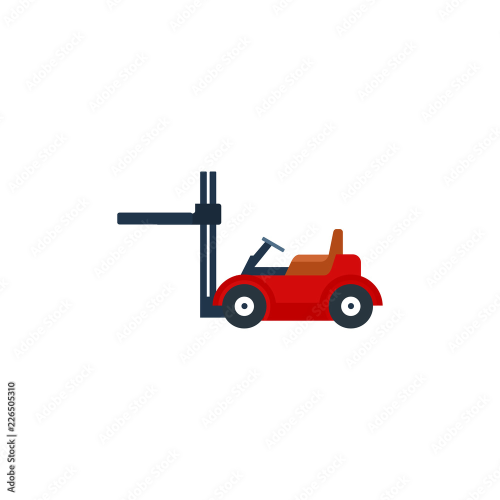 Forklift Trucks vector illustration. Storage equipment icon set ...