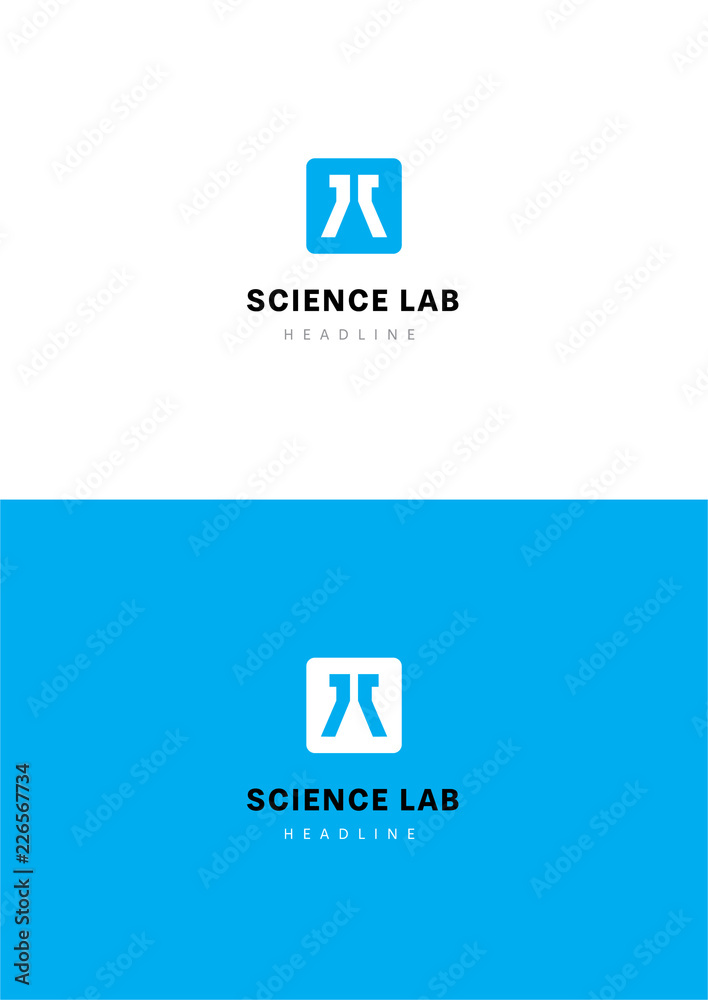 Science lab logo template. Stock Vector | Adobe Stock