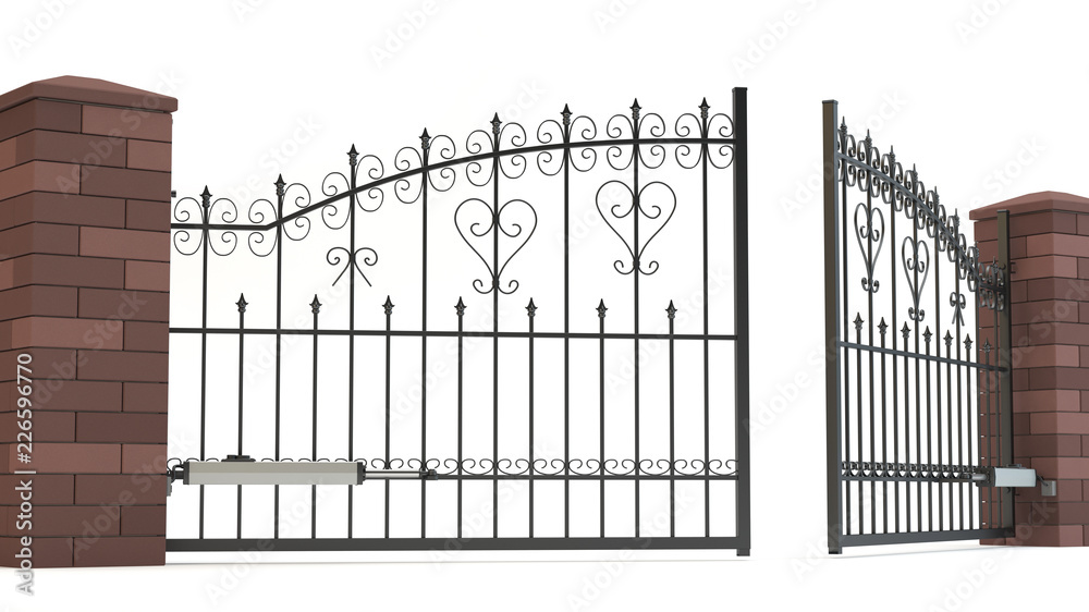 Clipart Open Gate