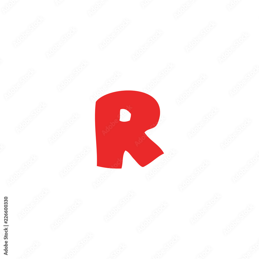 cartoon doodle letter r Stock Vector | Adobe Stock