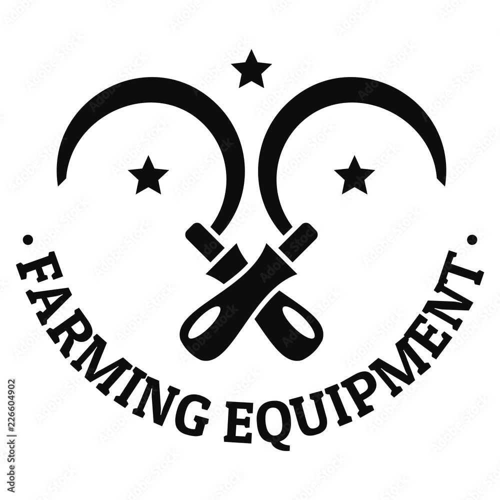 Farm equipment logo. Simple illustration of farm equipment vector logo ...