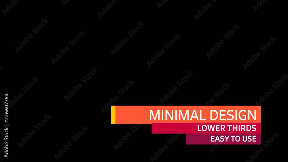 Triple Banner Lower Third Stock Template | Adobe Stock