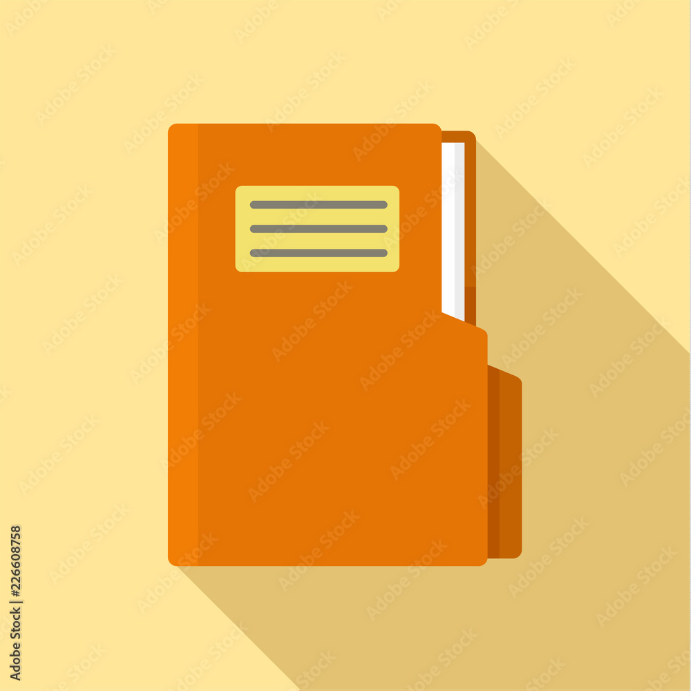 Folder icon. Flat illustration of folder vector icon for web design ...