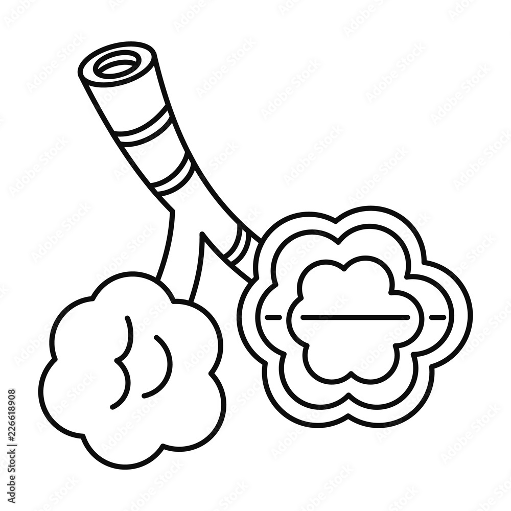 Alveolus disease icon. Outline illustration of alveolus disease vector ...