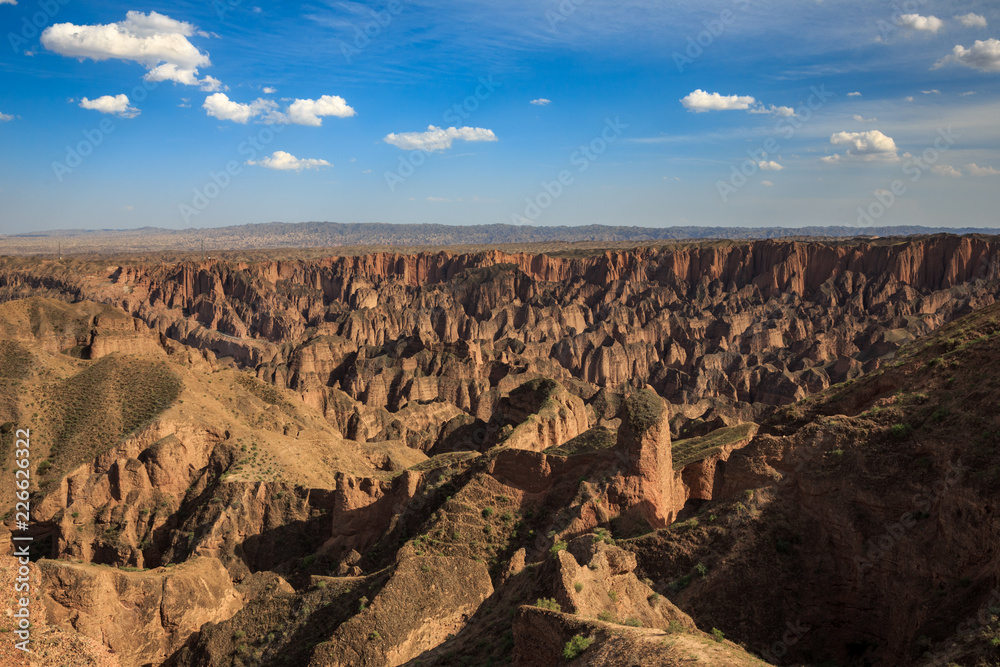 Yellow River Stone Forest of Jingtai, Gansu Province China. National ...