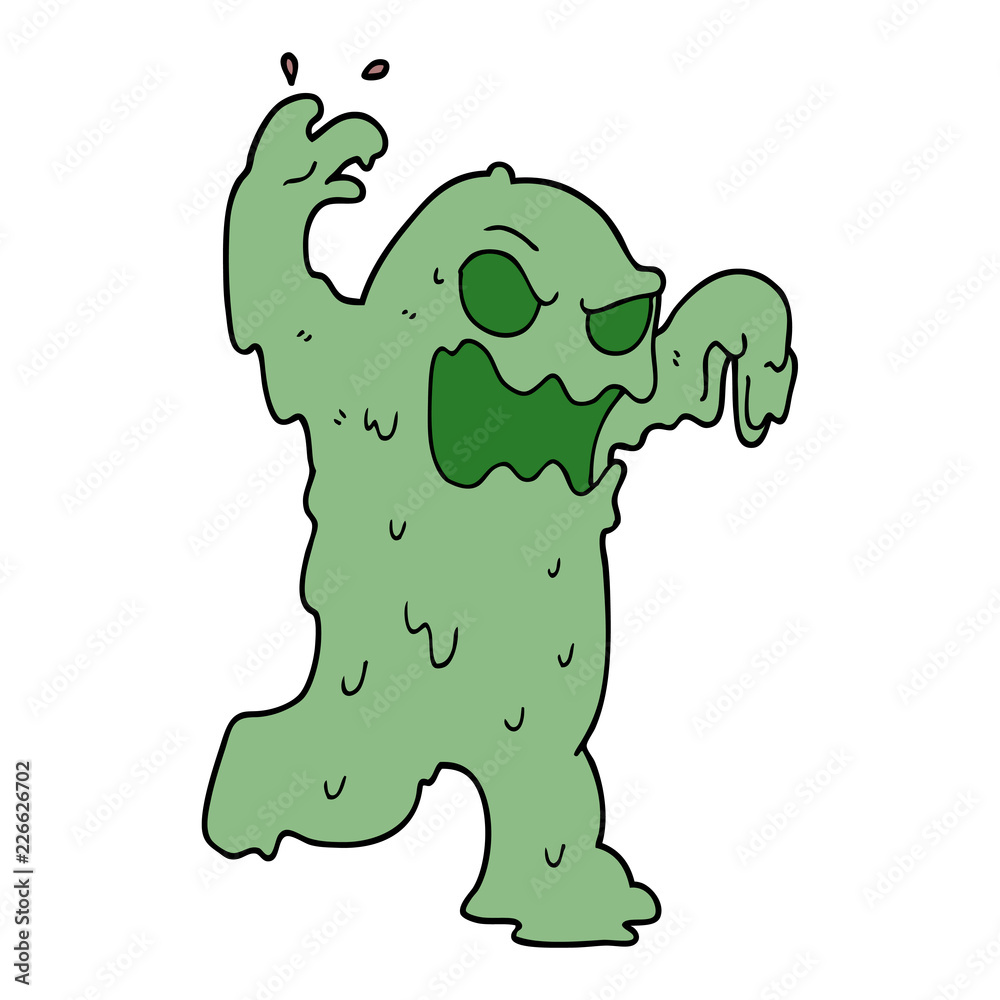 cartoon doodle slime monster Stock Vector | Adobe Stock