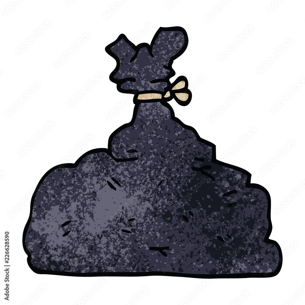 cartoon doodle garbage bag Stock Vector | Adobe Stock