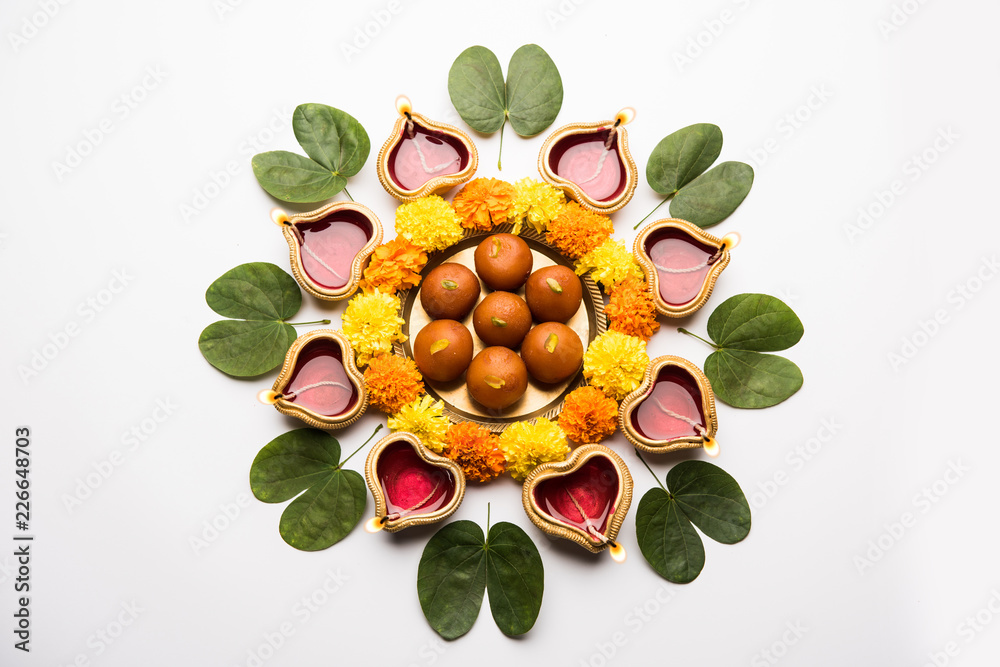 Happy Dussehra / Vijayadashami / Ayudh Puja greeting card using apta ...