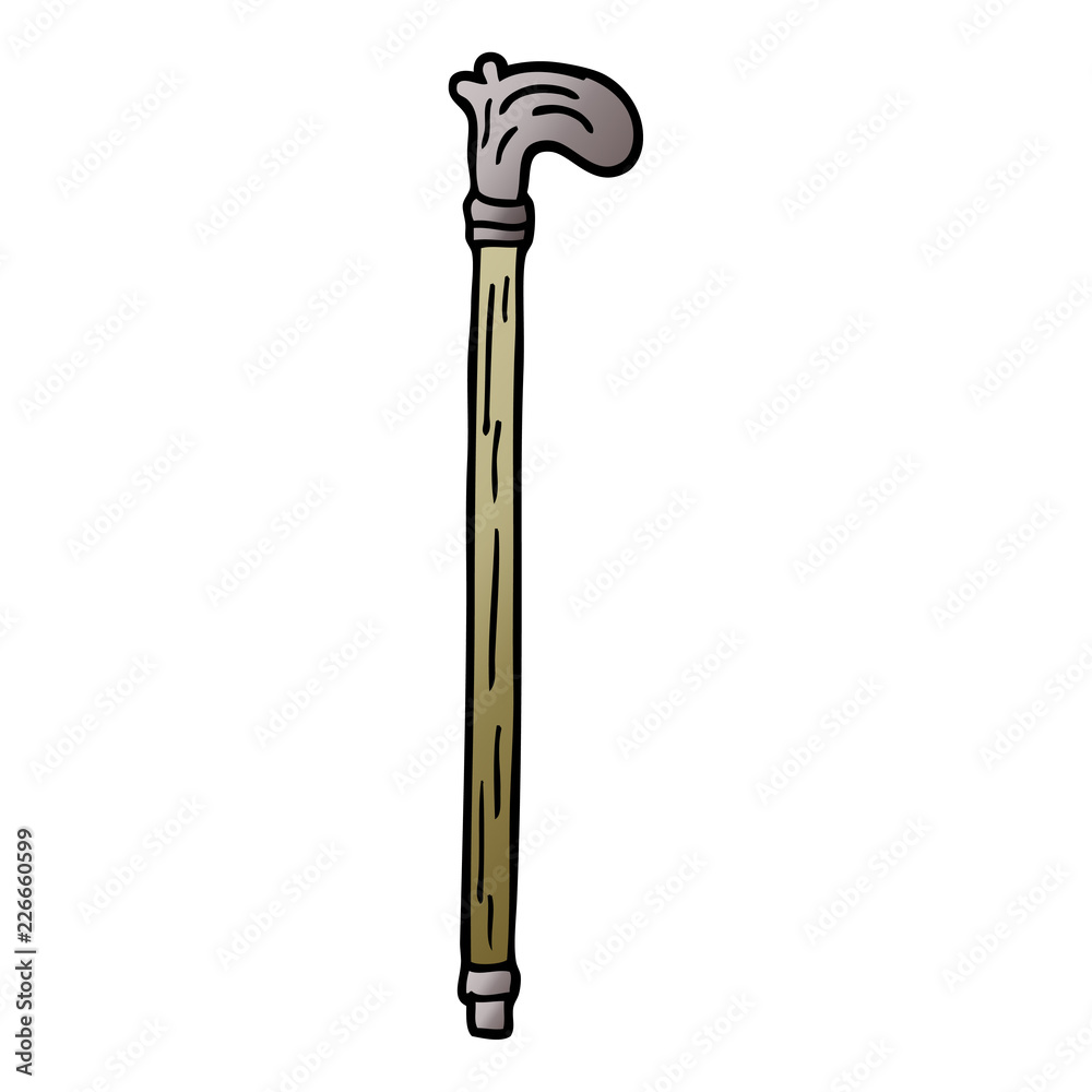 cartoon doodle walking stick Stock Vector | Adobe Stock
