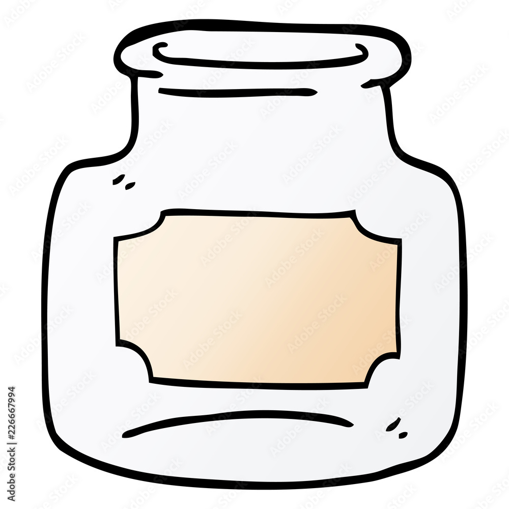 cartoon doodle of clear glass jar Stock Vector | Adobe Stock