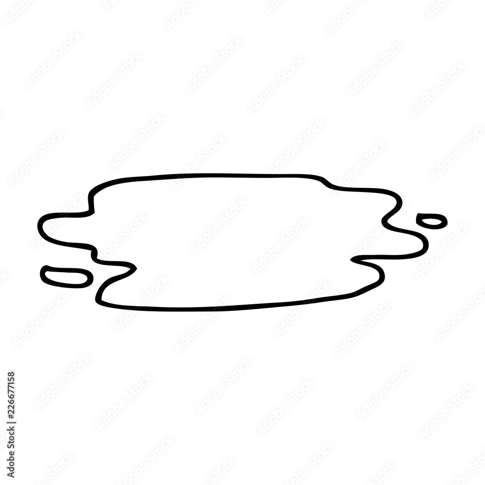line drawing cartoon pool of blood Stock Vector | Adobe Stock