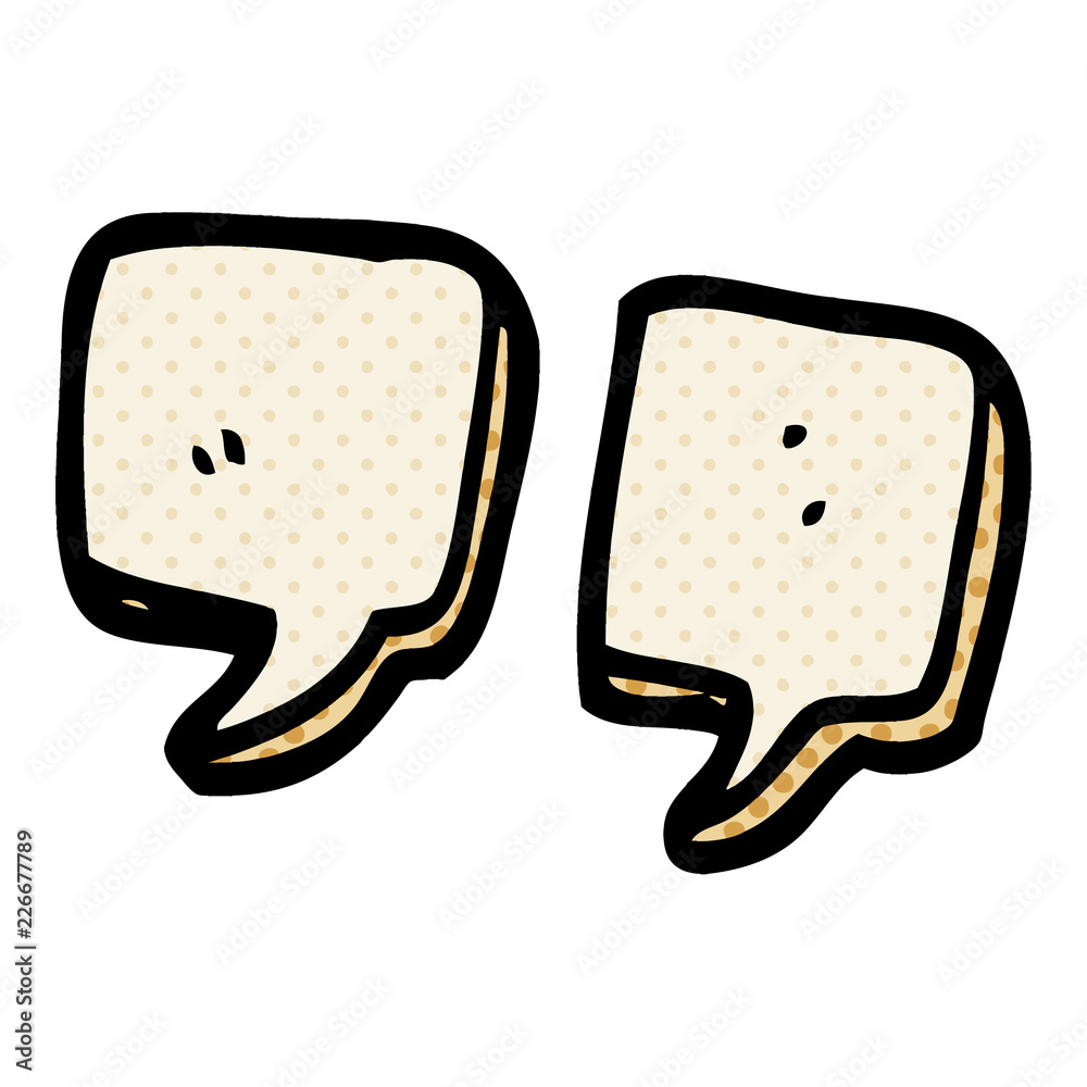 cartoon doodle quotation marks Stock Vector | Adobe Stock